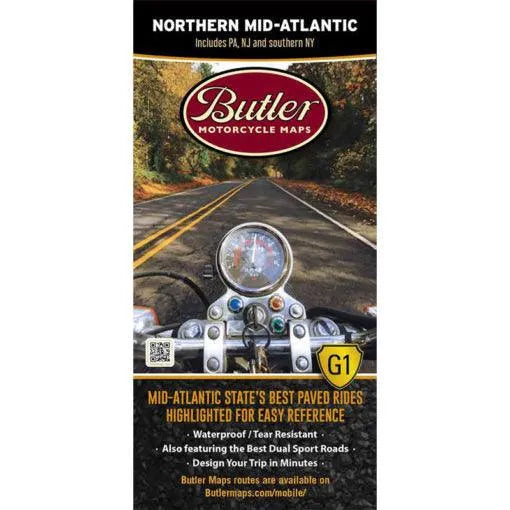 Butler Maps | Northern Mid-Atlantic G1 Map - Motorcycle Camping Gear